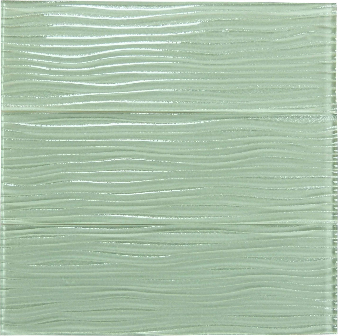 4'' x 12'' Green Glass Subway Tile Glossy C15-W