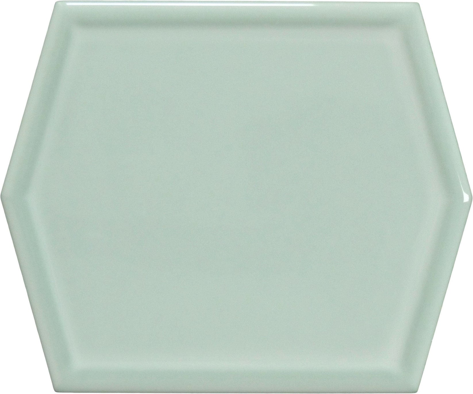 Beryl Window Grey 5x6 Hexagon Glossy Ceramic Tile | Oasis Tile
