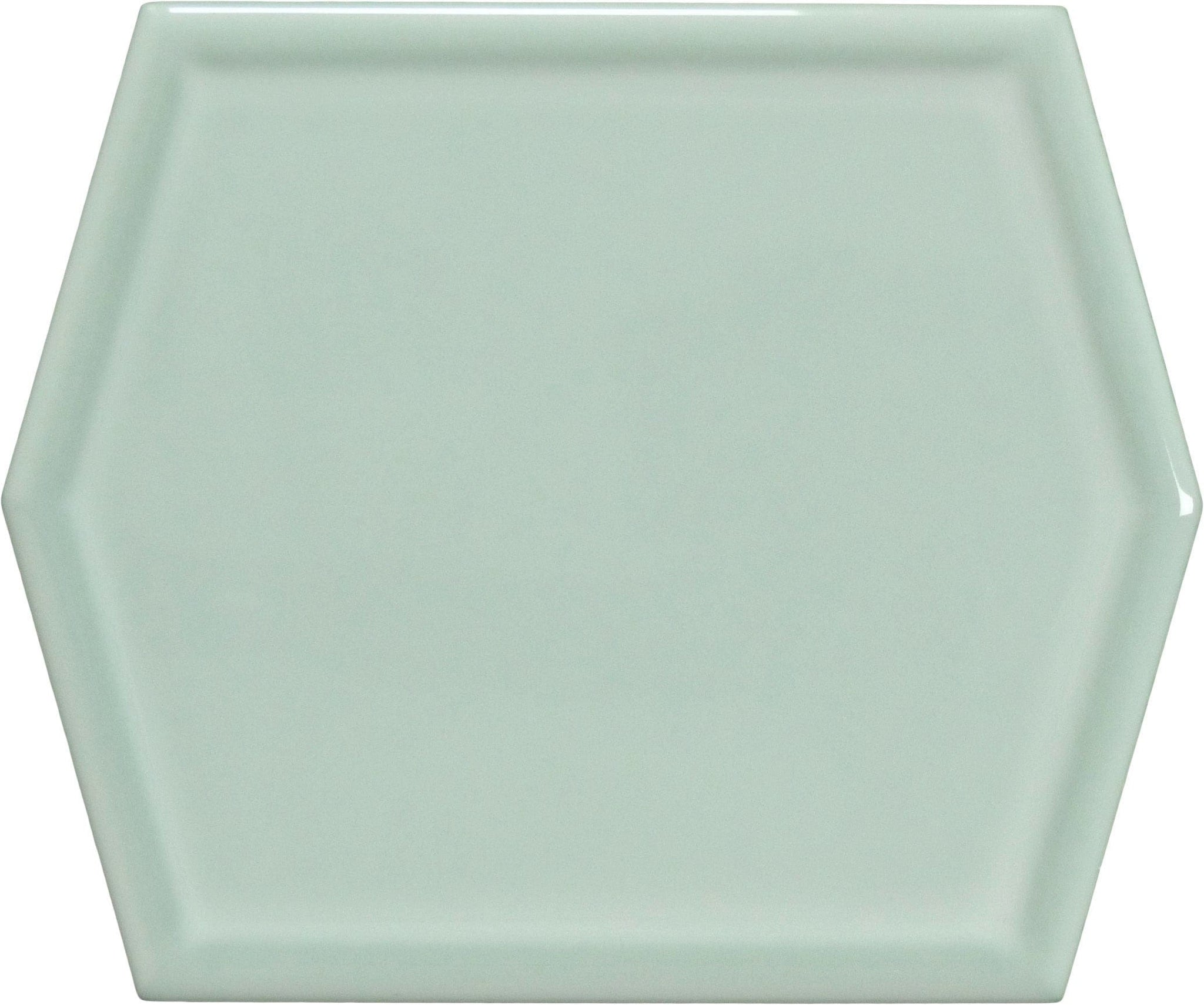 Beryl Window Grey 5x6 Hexagon Glossy Ceramic Tile | Oasis Tile