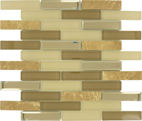 Beveled Lands End Glass & Stone Tile: CA656 | Shop Oasis