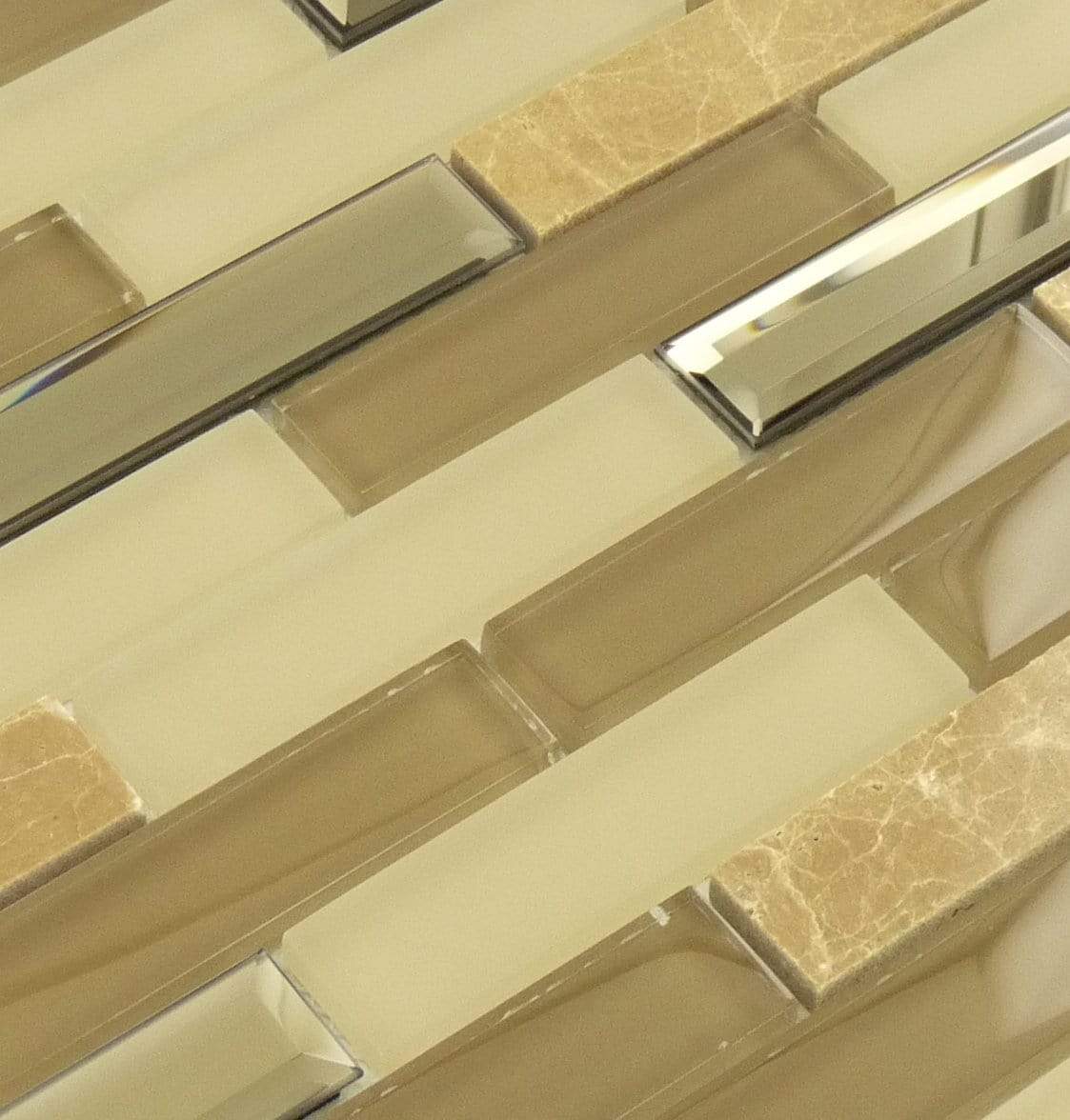 Beveled Lands End Glass & Stone Tile: CA656 | Shop Oasis