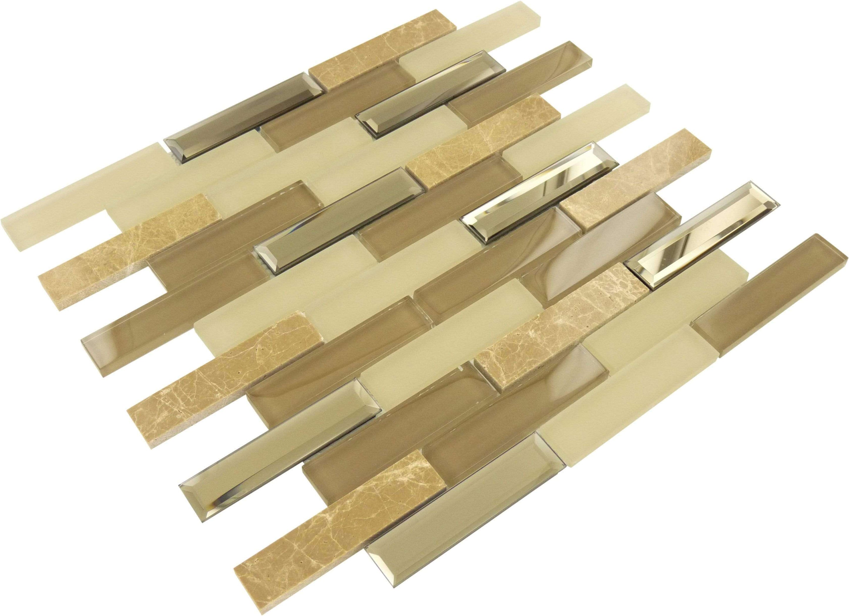 Beveled Lands End Glass & Stone Tile: CA656 | Shop Oasis