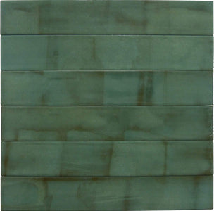 Bistro Kelly Green 2" x 14" Glossy Porcelain Subway Tile BTR784