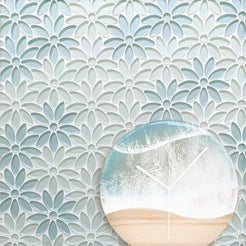 Blue Pearl Flower Glass Tile | Oasis Tile