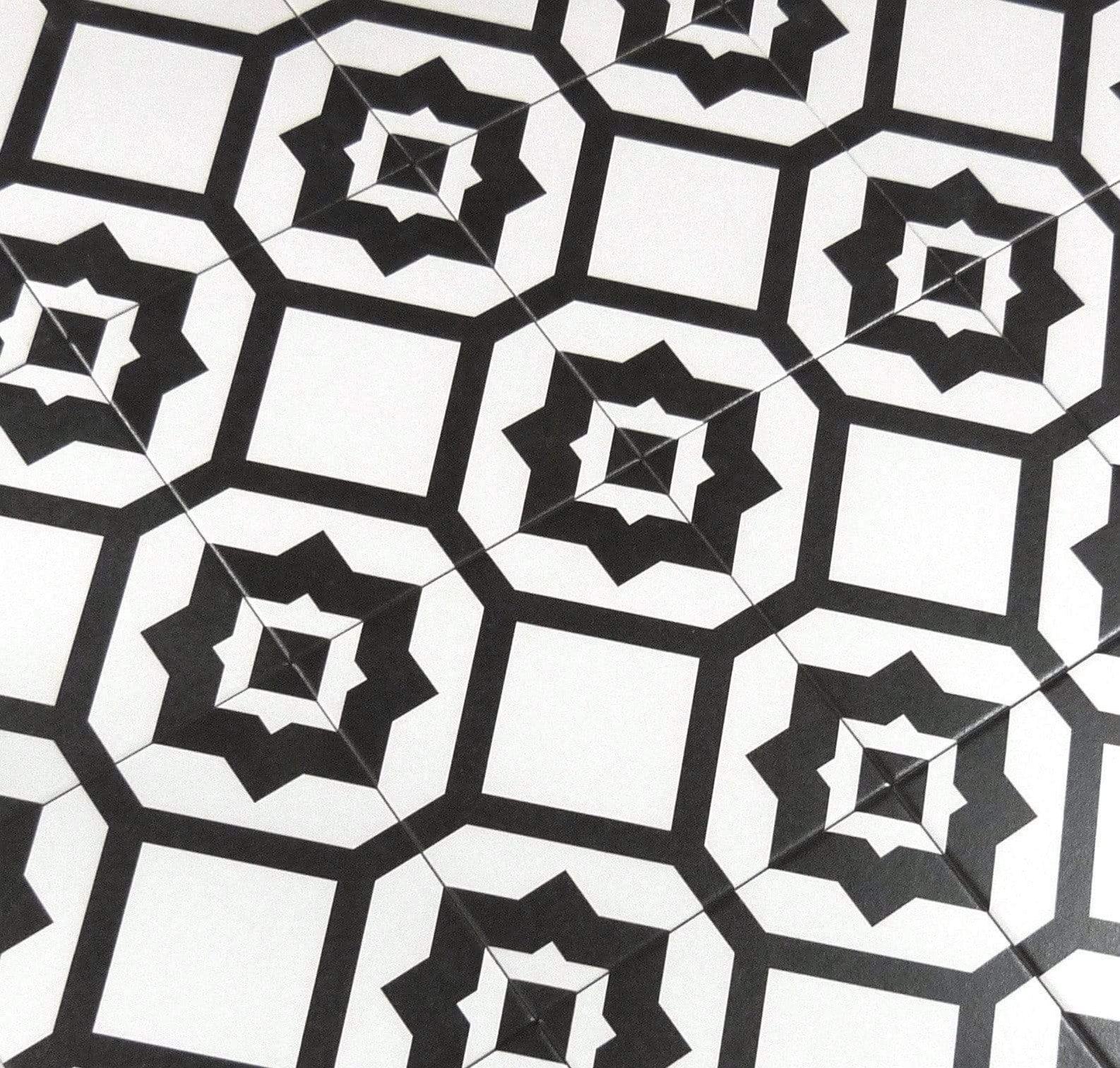 Retro Neuve Radiant Frame 8" x 8" Matte Porcelain Tile 9208