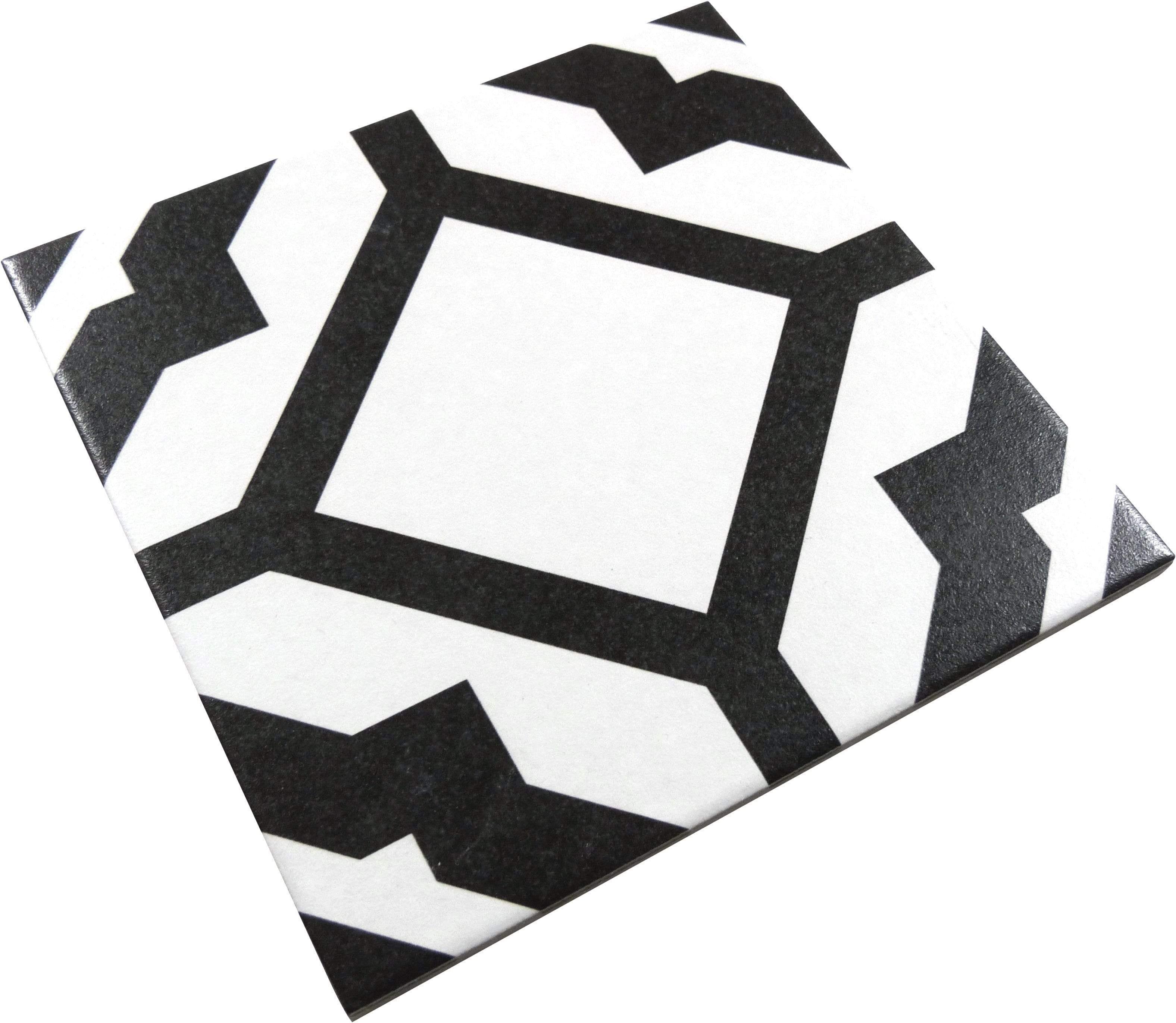 Retro Neuve Radiant Frame 8" x 8" Matte Porcelain Tile 9208