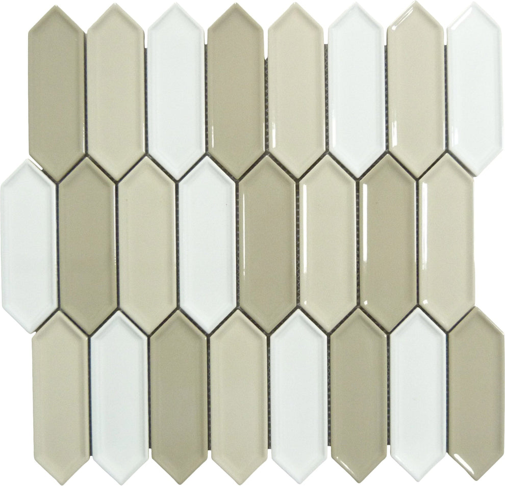 Decko Mid Century Beige Elongated Hexagon Tile DEK3511