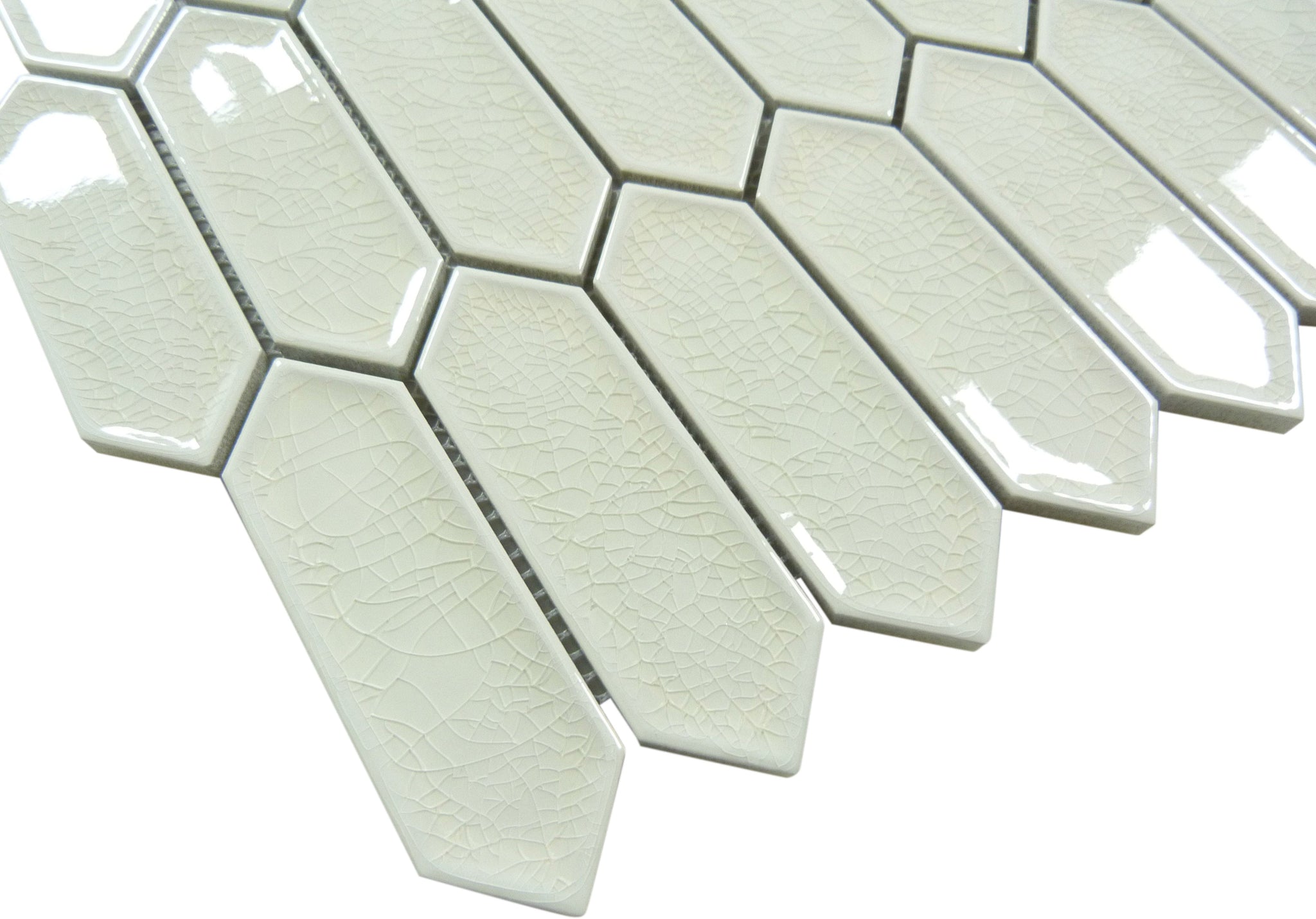 Decko Streamline White Elongated Hexagon Tile DEK3502