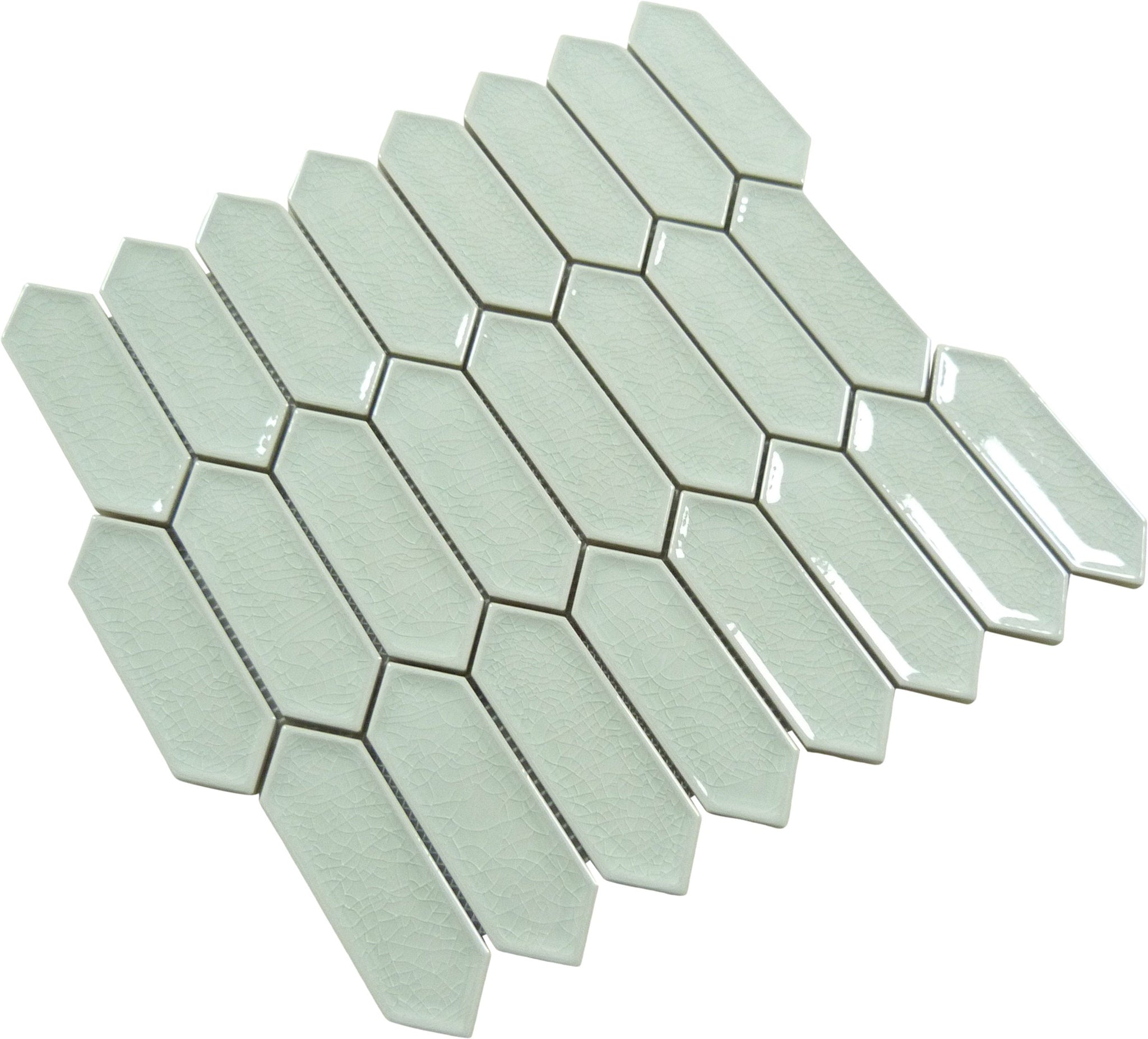 Decko Sweet Erte Green Elongated Hexagon Tile DEK3504