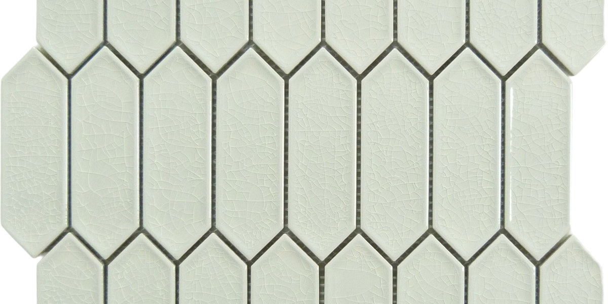 Decko Wisp Nouveau White Elongated Hexagon Tile DEK3503