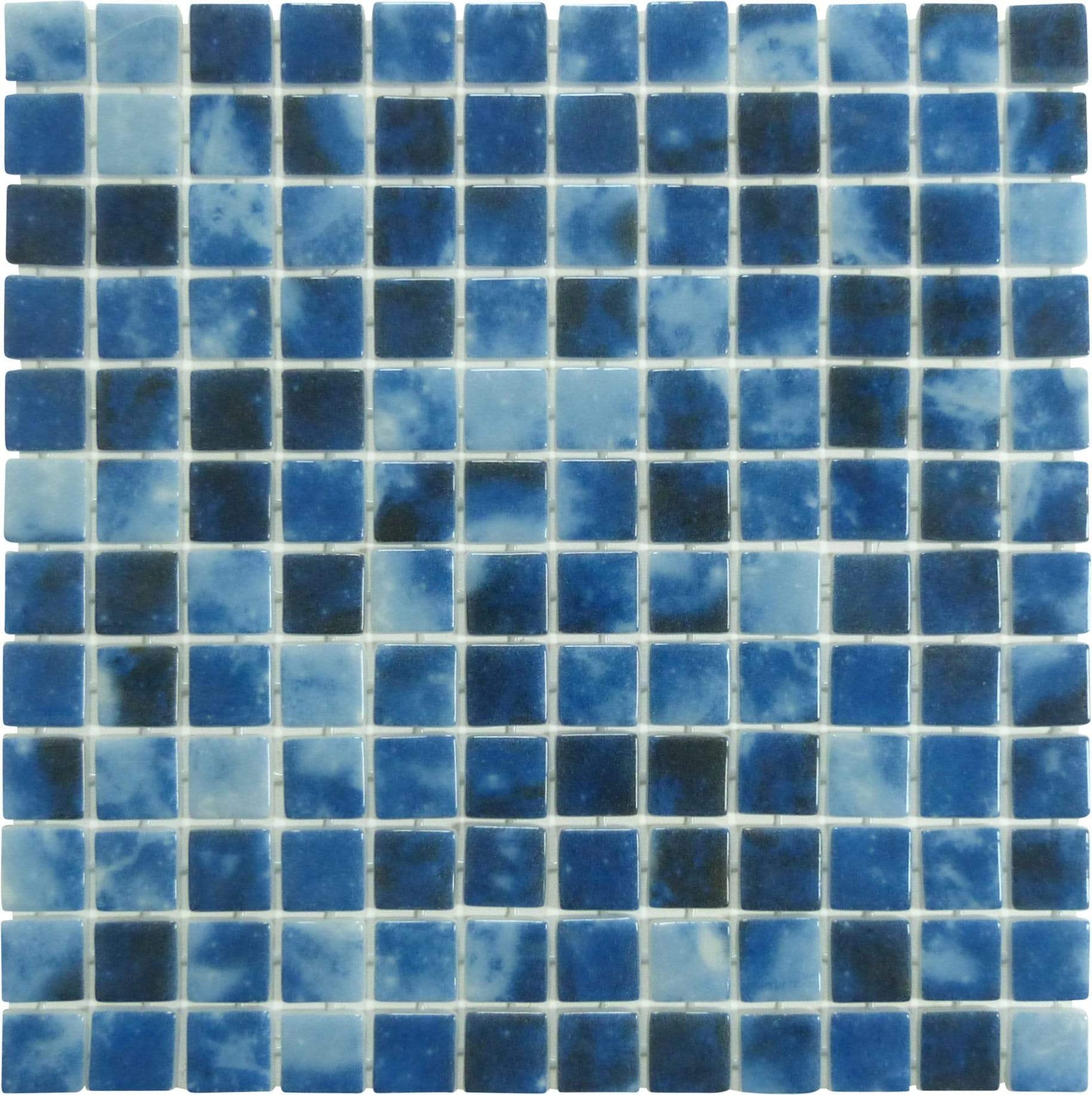 Del Spa Mariana Trench Blue 1" x 1" Glossy Glass Pool Tile DLS1104