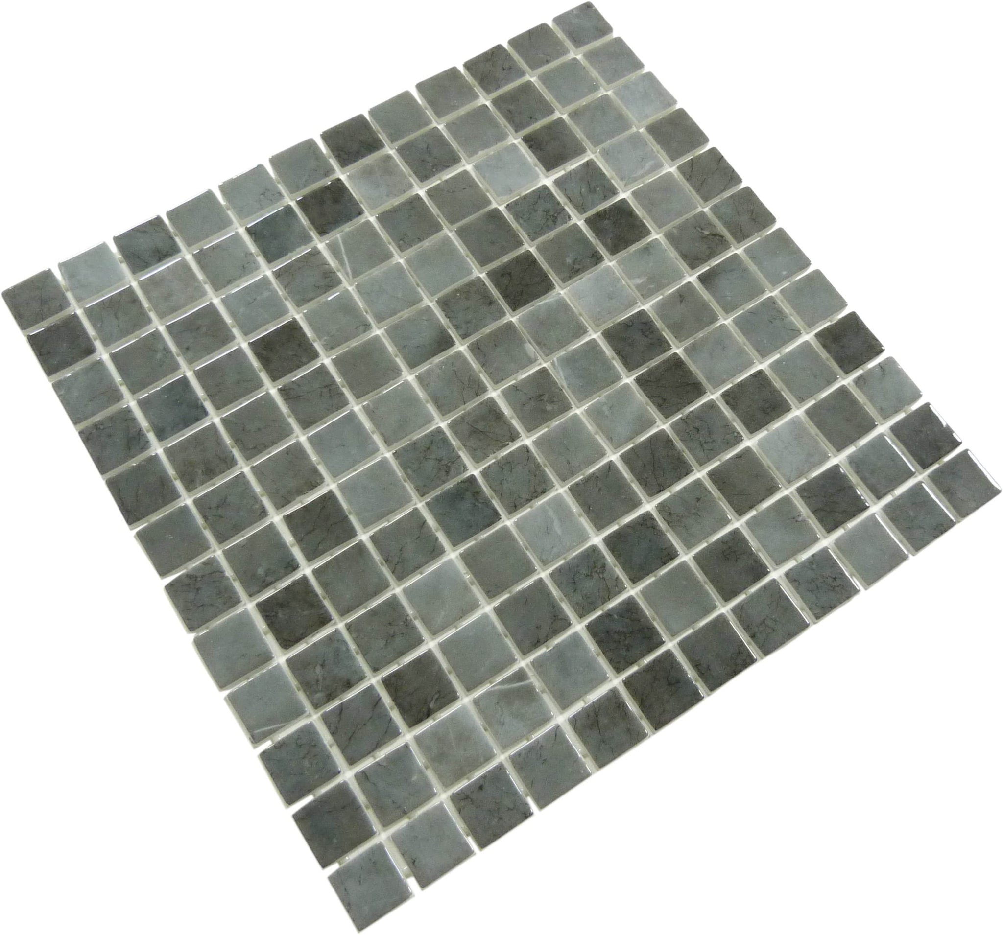 Del Spa Tropical Cavern Black 1" x 1" Glossy Glass Pool Tile DLS1108
