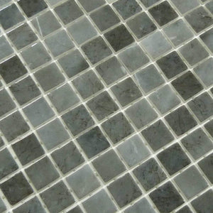 Del Spa Tropical Cavern Black 1" x 1" Glossy Glass Pool Tile DLS1108