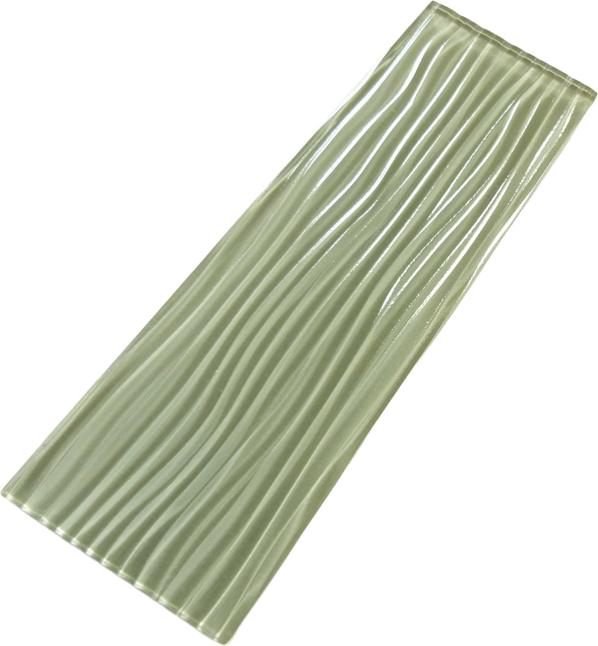 Fog Beige Wave 4Ã¢â€šÂ¬ï¿½x12Ã¢â€šÂ¬ï¿½ Glossy Glass Subway Tile ...