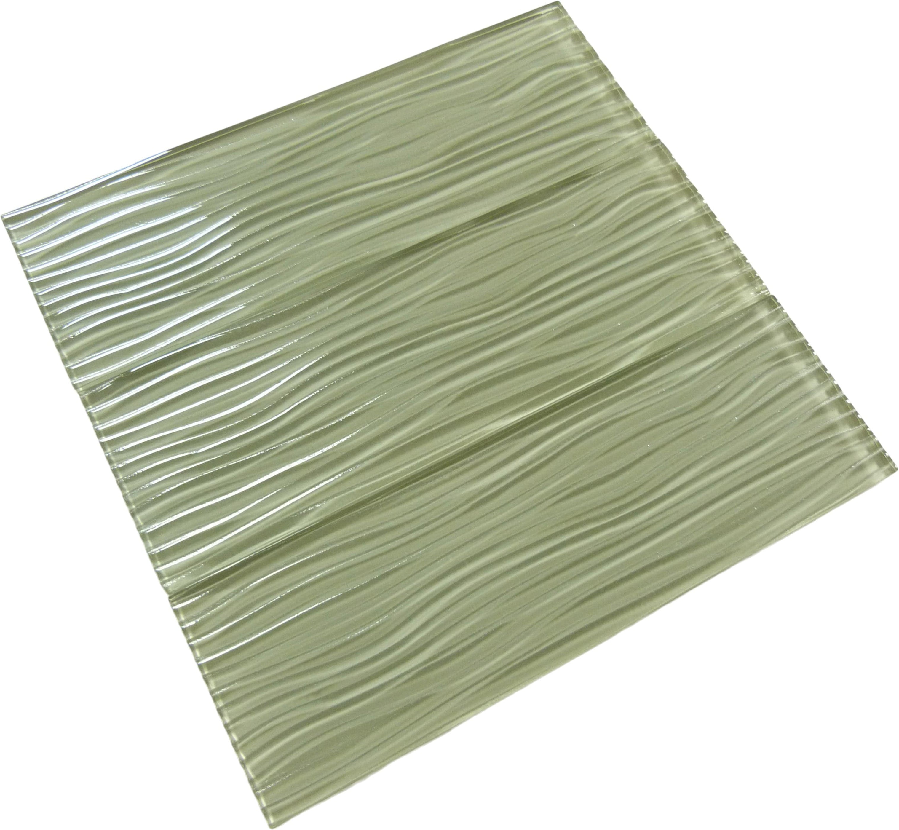 Fog Beige Wave 4Ã¢â€šÂ¬ï¿½x12Ã¢â€šÂ¬ï¿½ Glossy Glass Subway Tile