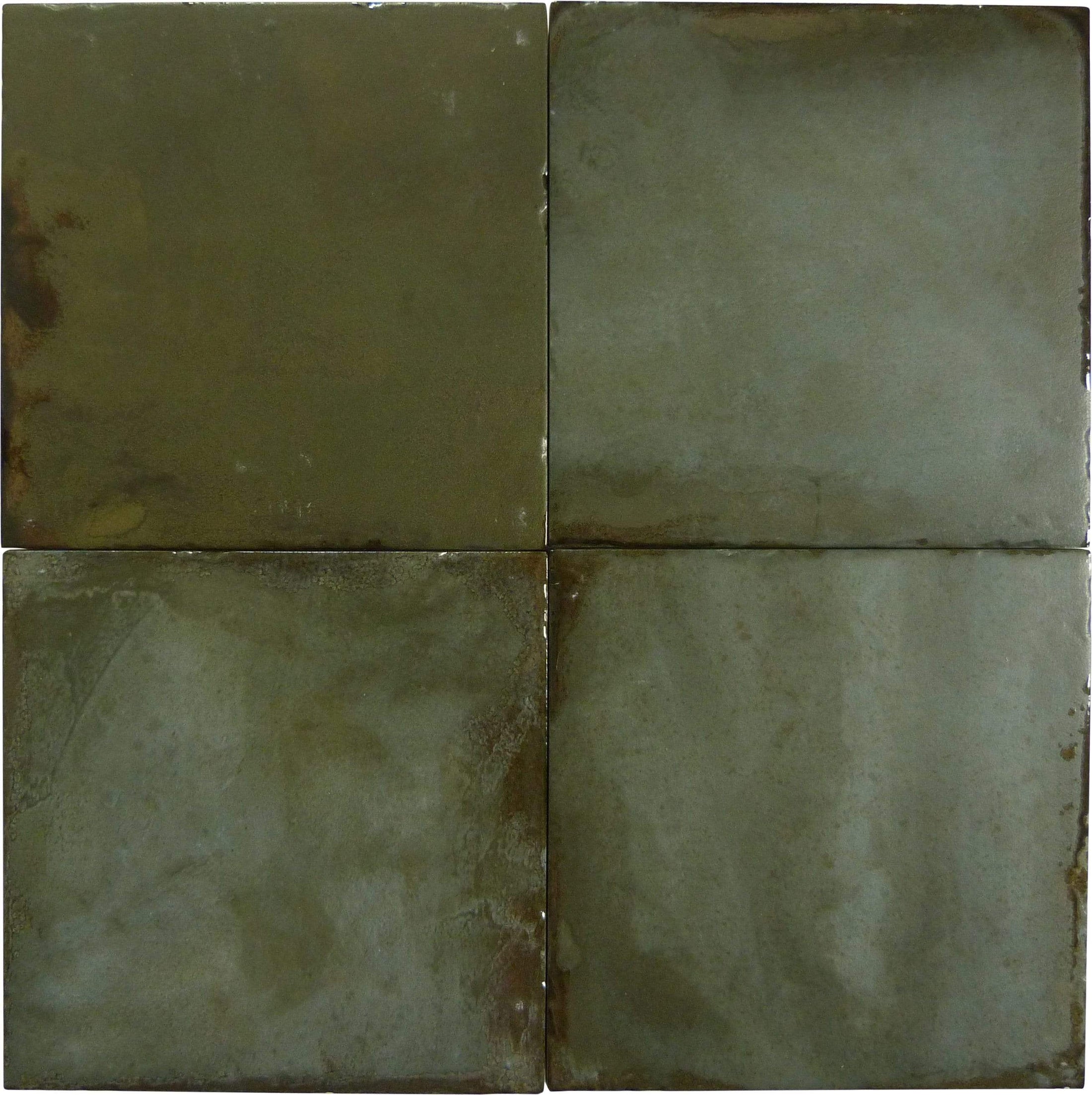 Geometric Calm Camouflage Green 8" x 8" Multi Finished Porcelain Tile ...