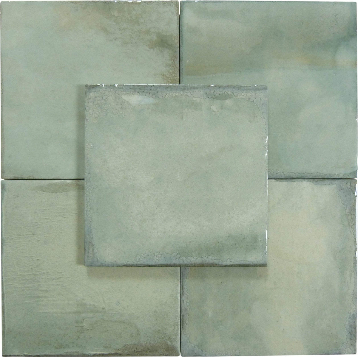 Geometric Calm Eco Green 8" x 8" Multi Finished Porcelain Tile GC1212