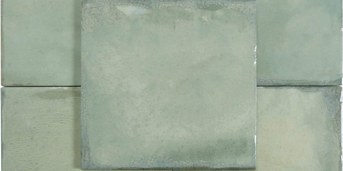 Geometric Calm Eco Green 8" x 8" Multi Finished Porcelain Tile GC1212