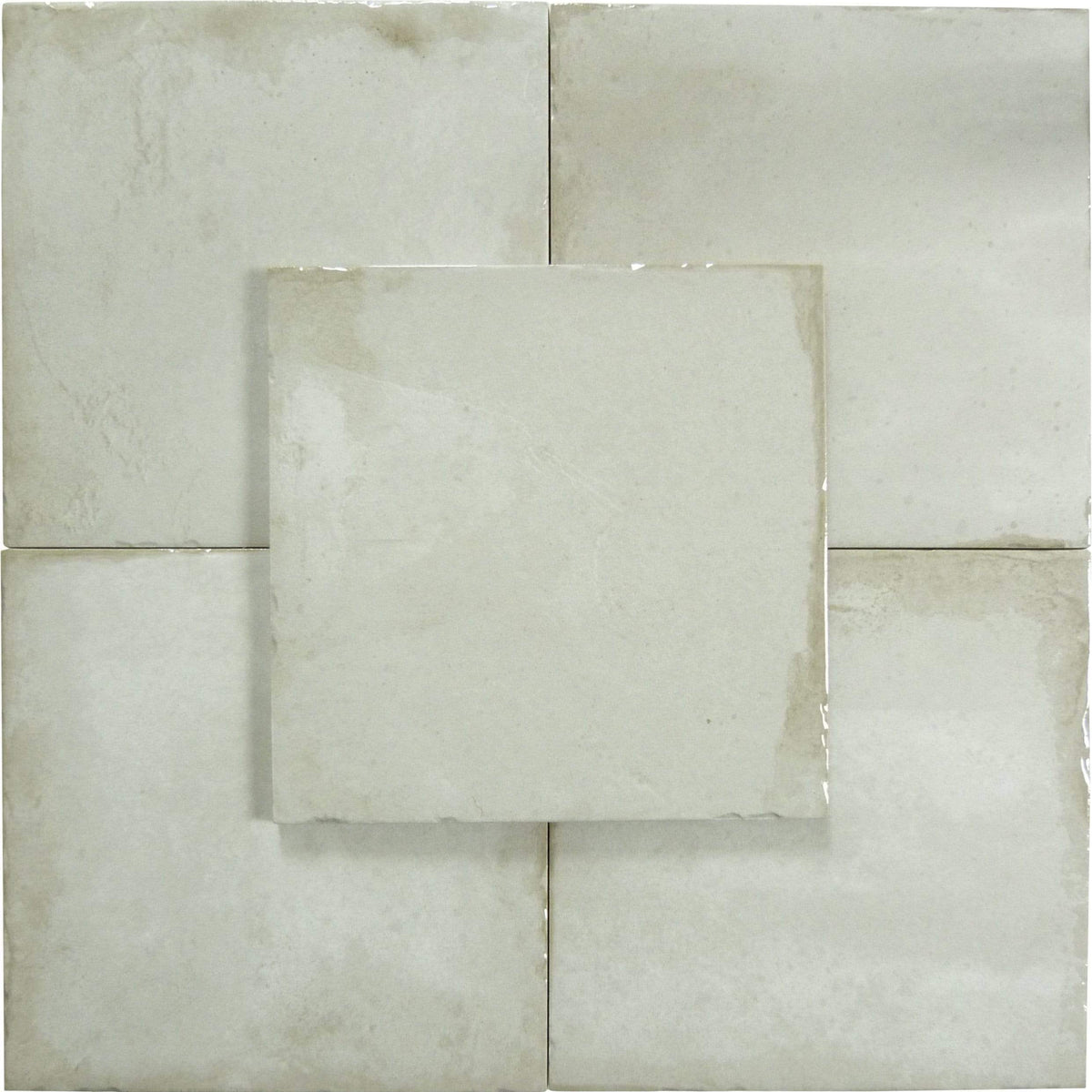 Geometric Calm Nacre White 8" x 8" Multi Finished Porcelain Tile GC1211
