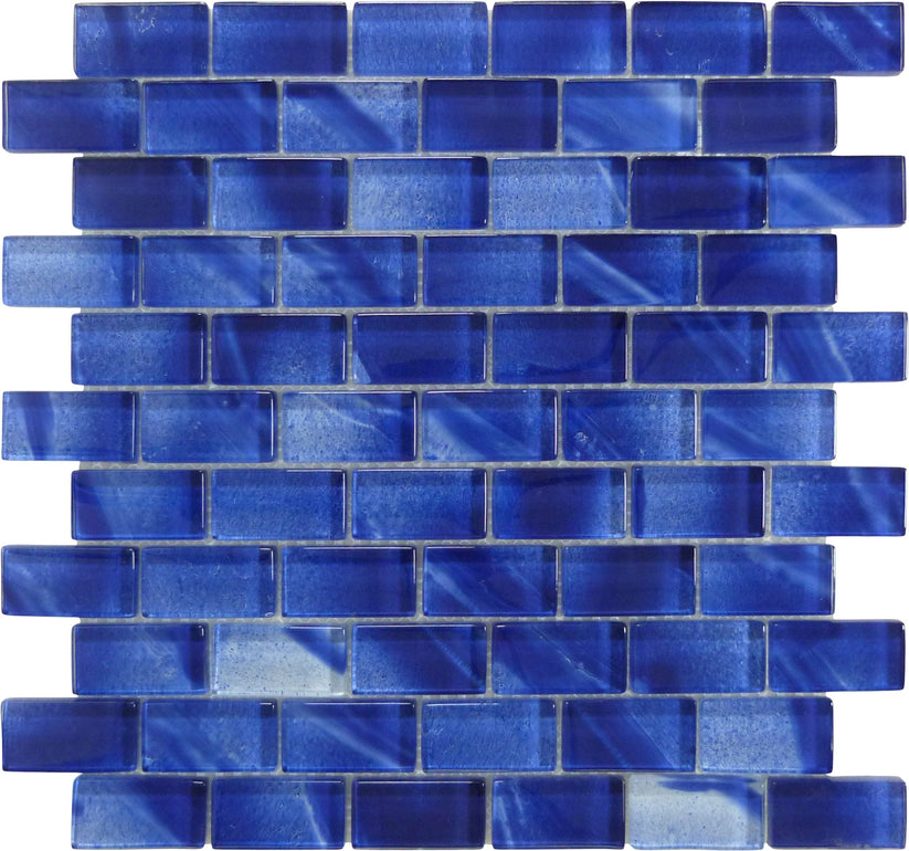 Genesis Smalt Royale Blue 1"x2" Glossy Glass Tile | Oasis