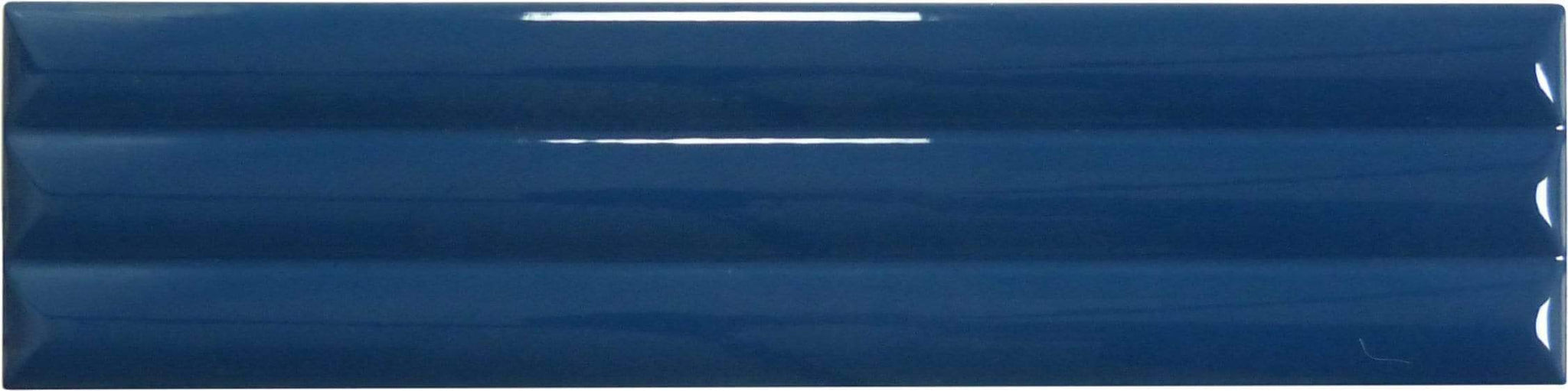 Glazzio In Collection Lines Blue Decorative Mix 3" x 12" Glossy Ceramic ...