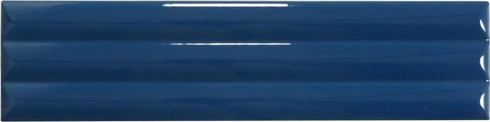 Glazzio In Collection Lines Blue Decorative Mix 3" x 12" Glossy Ceramic ...