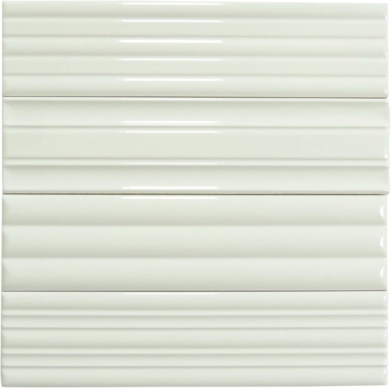 Glazzio In Collection Lines White Decorative Mix 3" x 12" Glossy ...