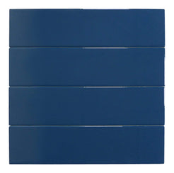 Glazzio In Collection Plain Blue 3" x 12" Glossy Ceramic Subway Tile IN ...