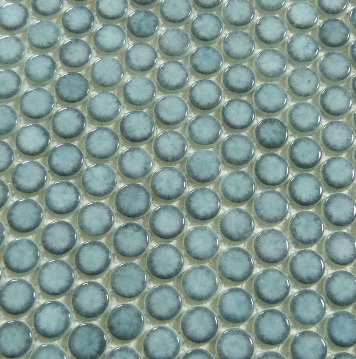 Greenwich Historic Grand Blue Penny Round Recycled Glossy Glass Pool ...