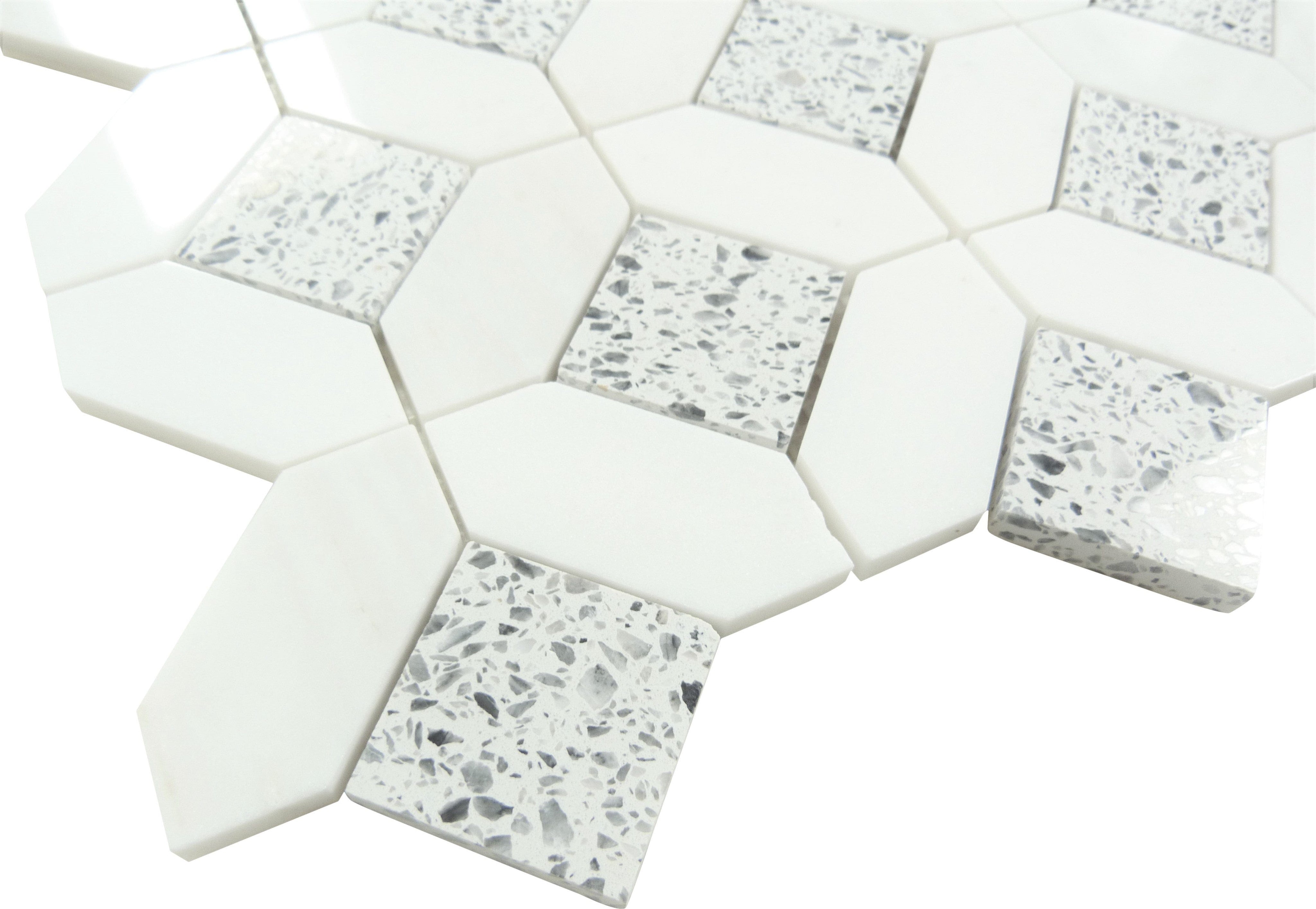 Hampton Arbors Garland Swag Polished Stone Tile | Glazzio Tiles