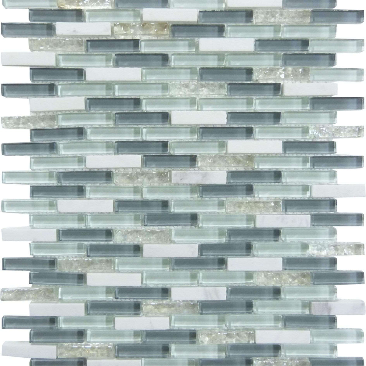 Jeweled Spa Uniform Brick Glass and Stone Tile