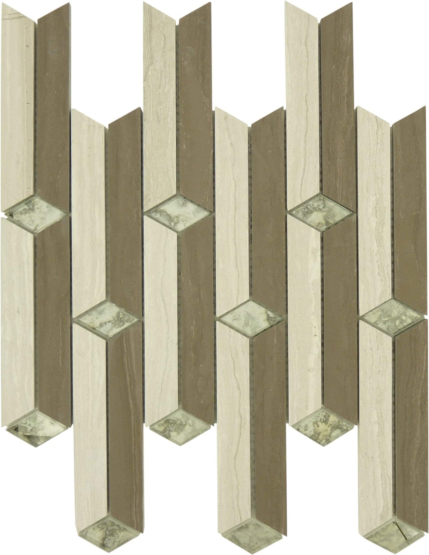 Kite Field Brown Glass & Stone Tile SSK311