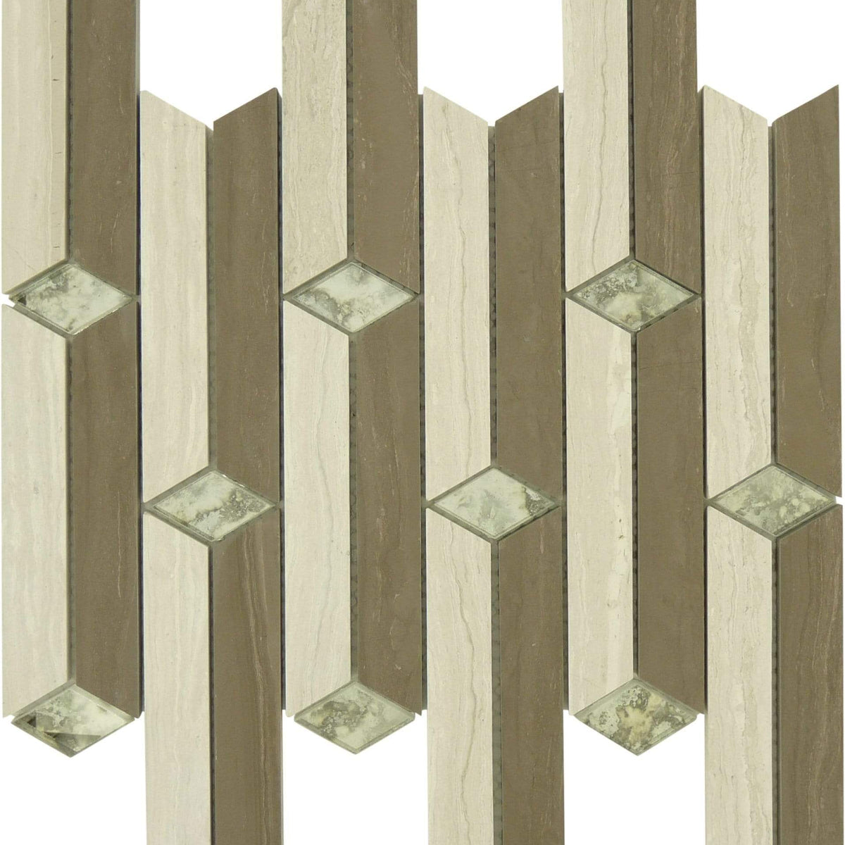 Kite Field Brown Glass & Stone Tile SSK311