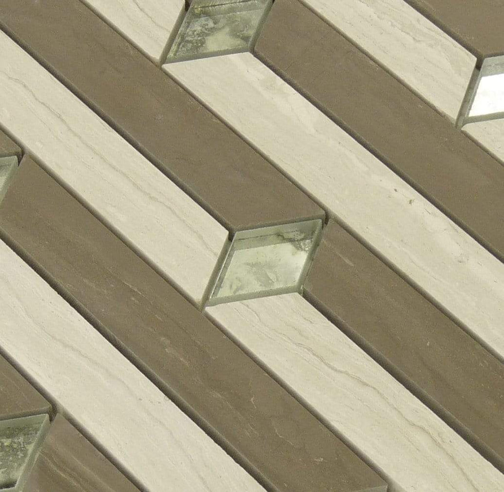 Kite Field Brown Glass & Stone Tile SSK311