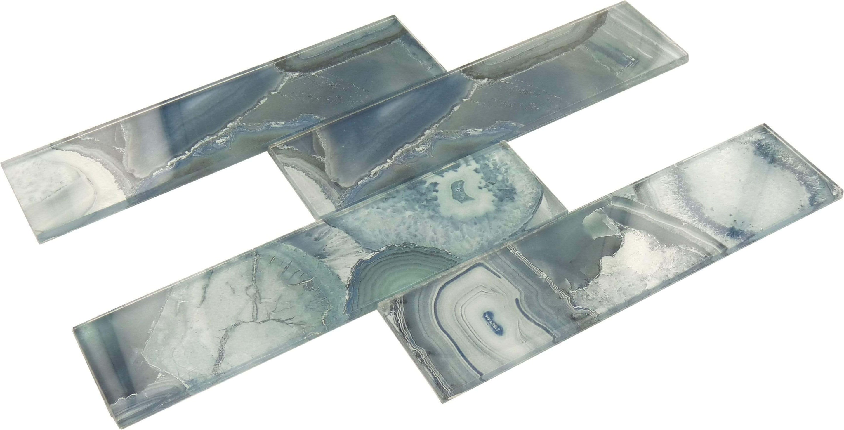 Magical Forest Periwinkle Dust Blue 3"x12" Tile - Oasis Tile