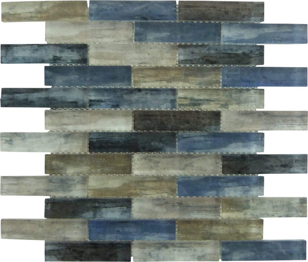 Metropolis Kent Sky Blue 1" x 4" Uniform Brick Matte Glass Tile MET763