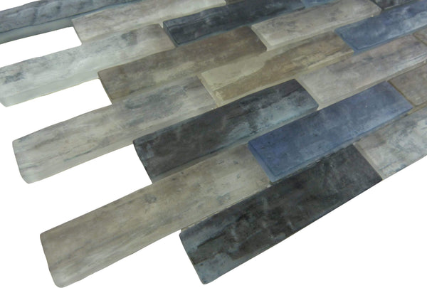 Metropolis Kent Sky Blue 1" x 4" Uniform Brick Matte Glass Tile MET763