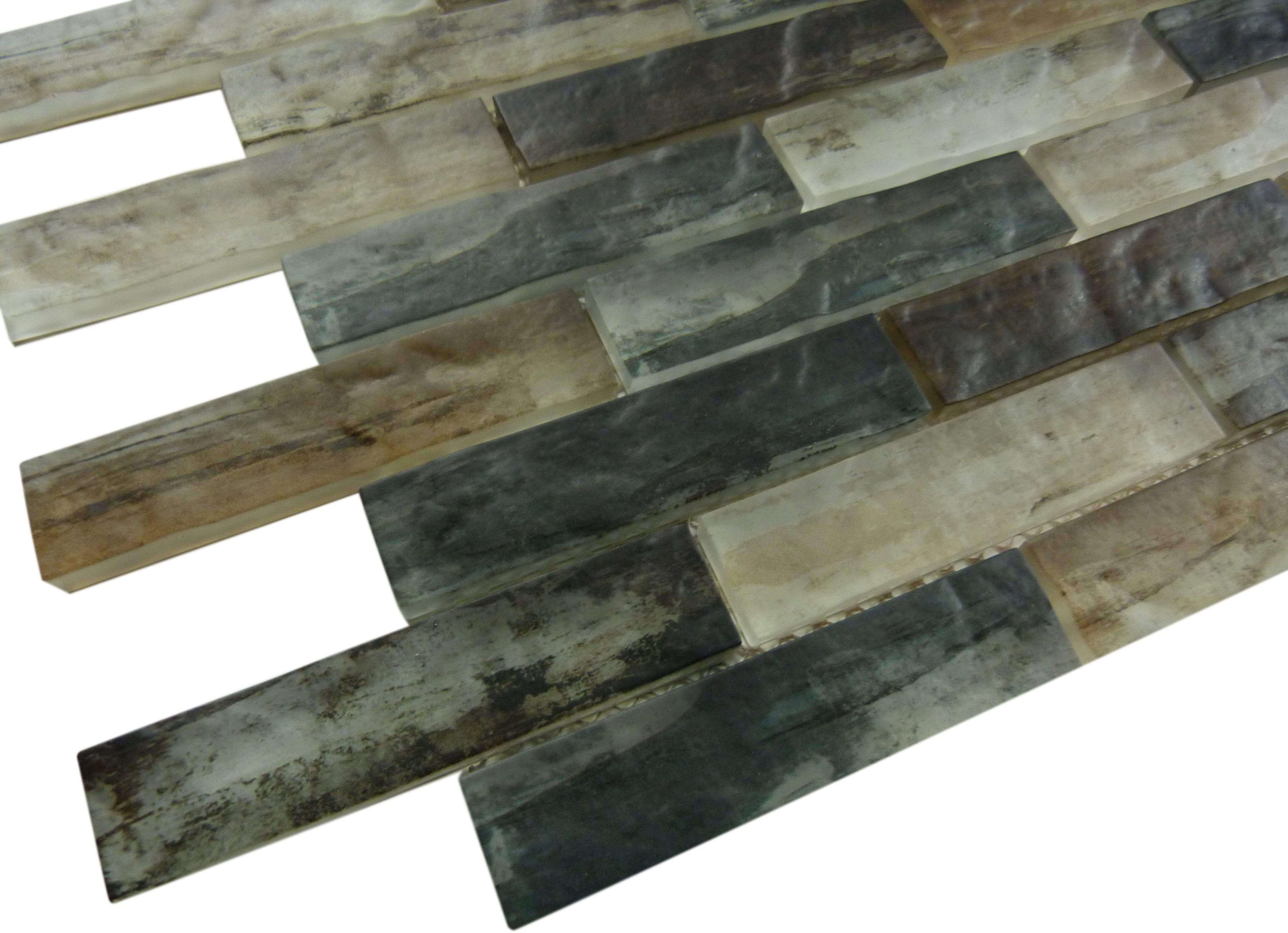 Metropolis Wayne Manor Brown 1" x 4" Uniform Brick Matte Glass Tile MET766