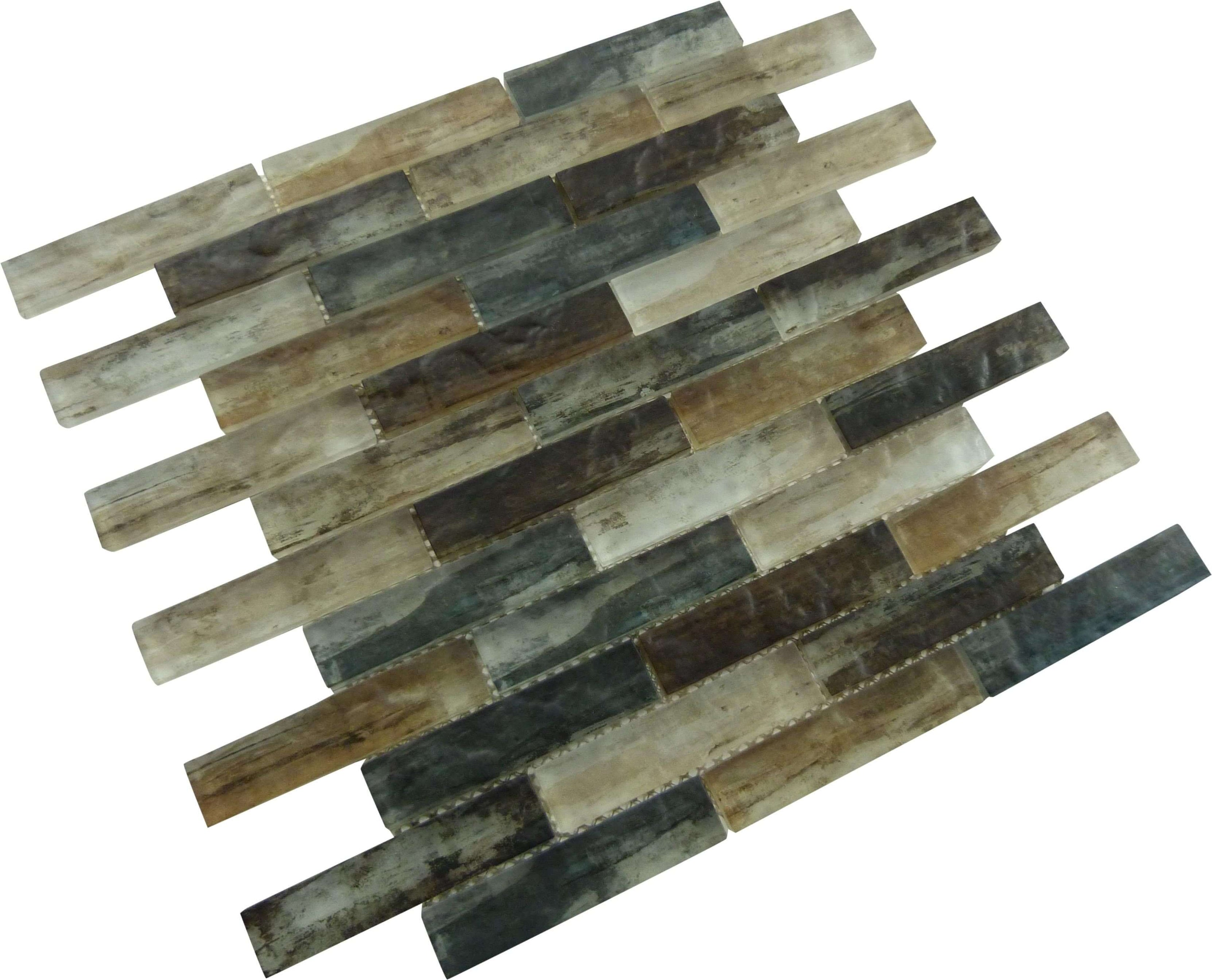 Metropolis Wayne Manor Brown 1" x 4" Uniform Brick Matte Glass Tile MET766