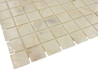 Mother of Pearl Shell Tile | 1x1 White Mother of Pearl Backsplash