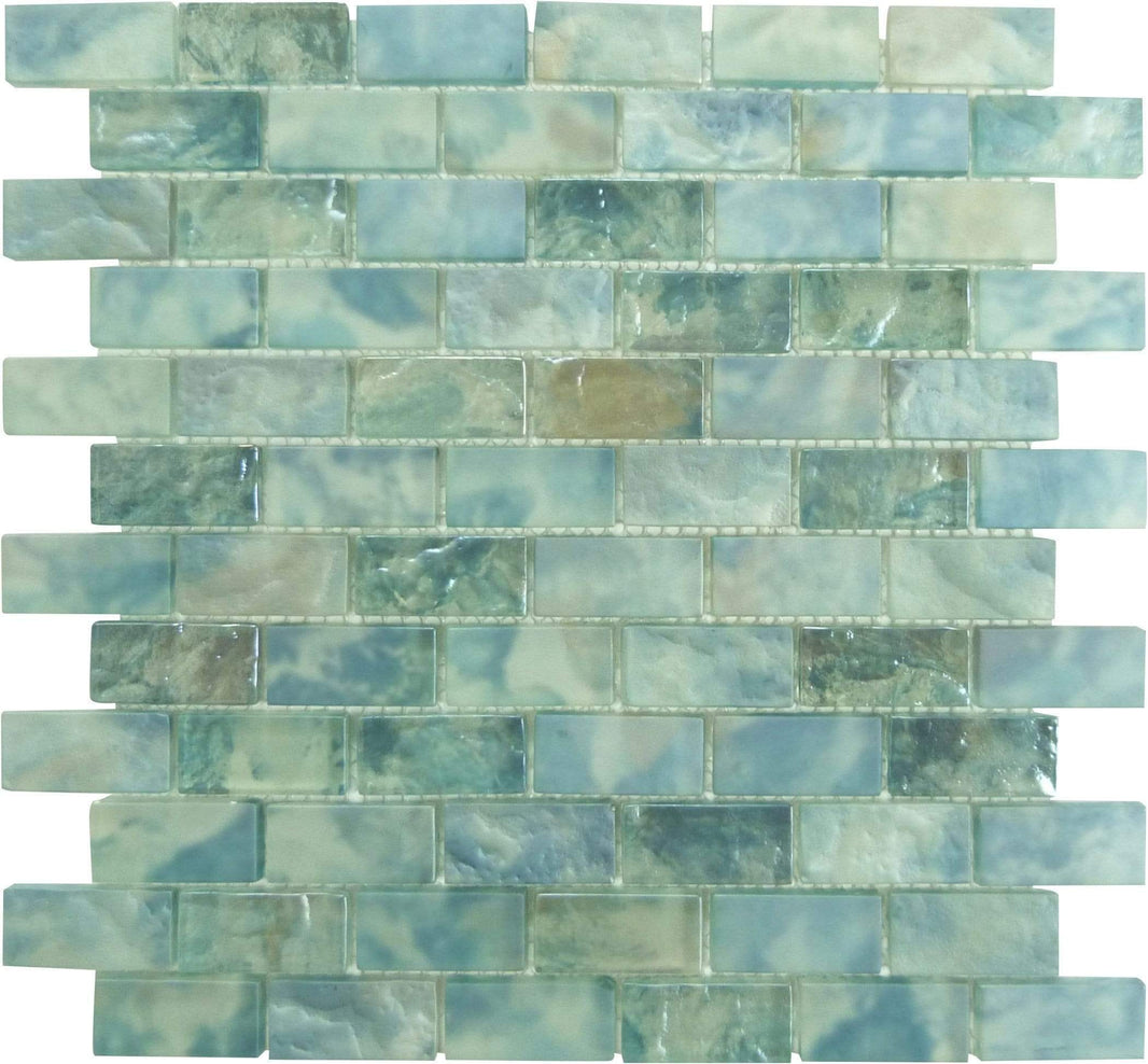 Aqua Glass Subway Tile Backsplash For Bathroom And Kitchen Floor