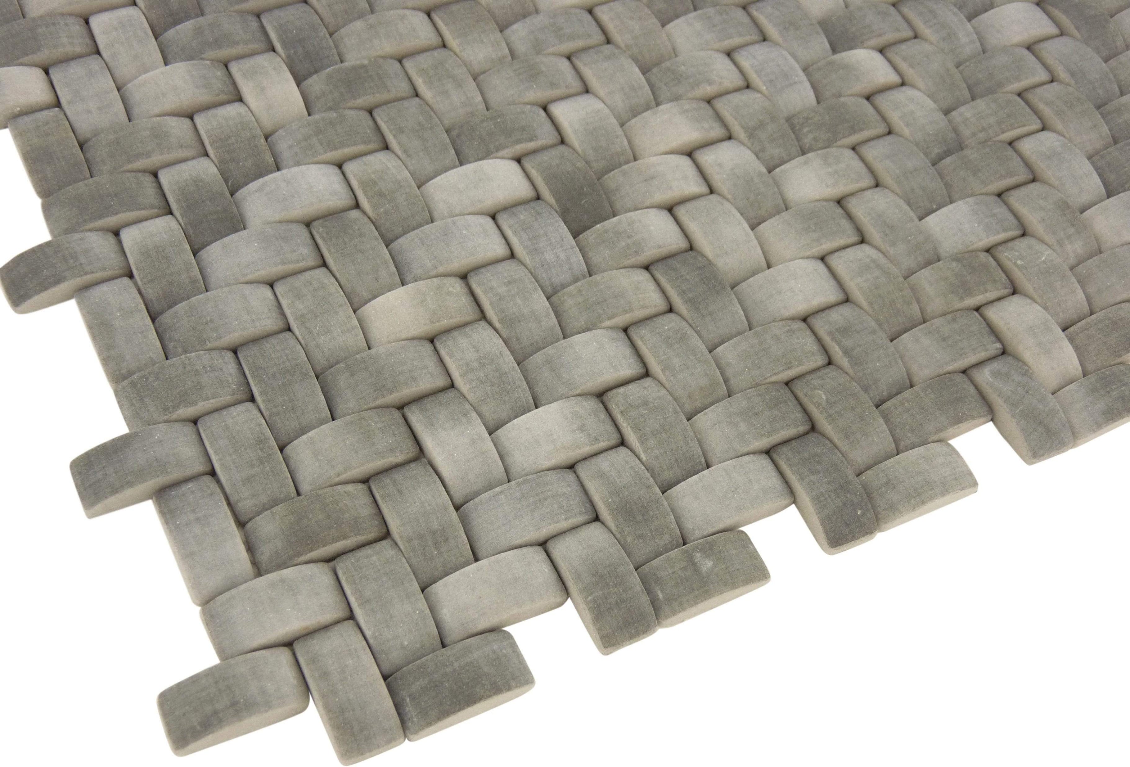 Grey Basket Weave Matte Glass Tile: MO323 | Shop Oasis Tile