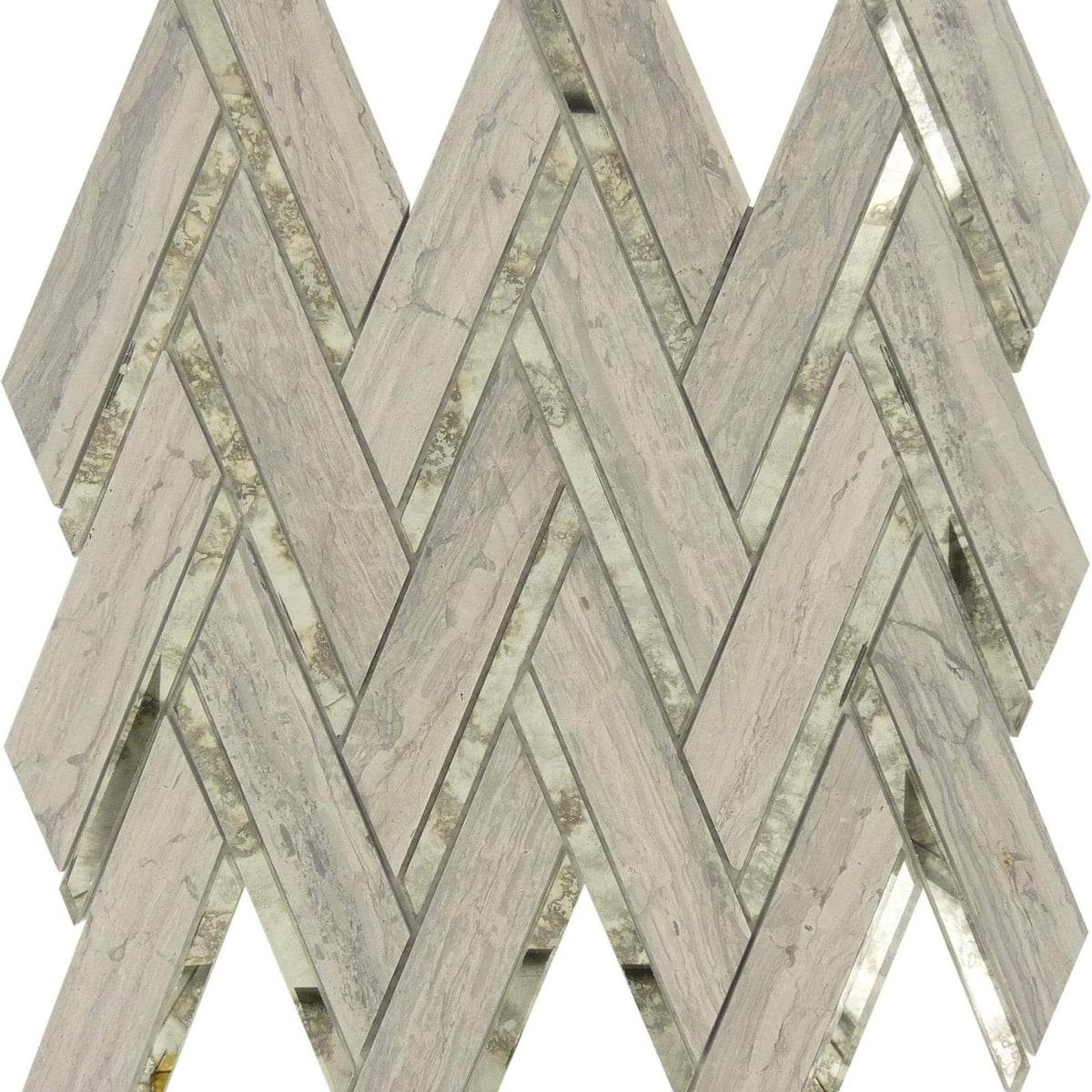 Grey Antique Mirror & Stone Tile: PH483 | Shop Oasis Tile