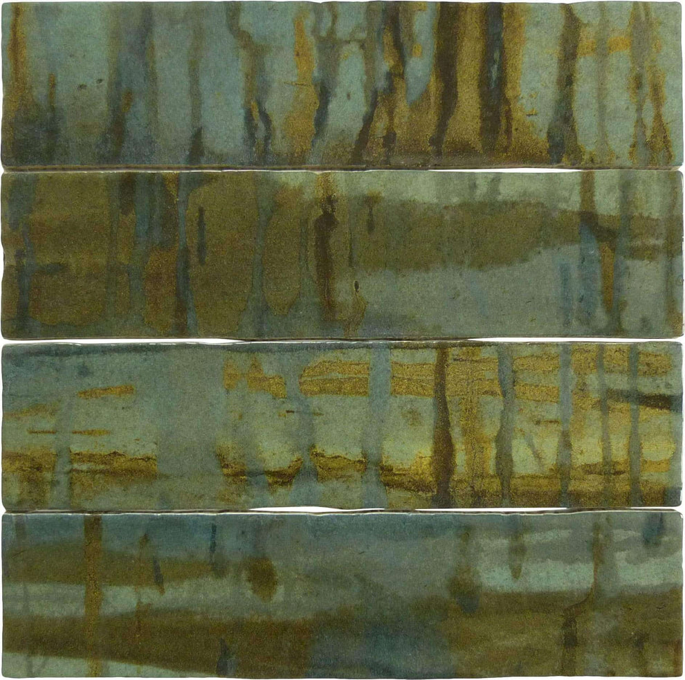 Princeton Glaze Elm Alley Green 3'' x 12" Glossy & Matte Ceramic Subway ...