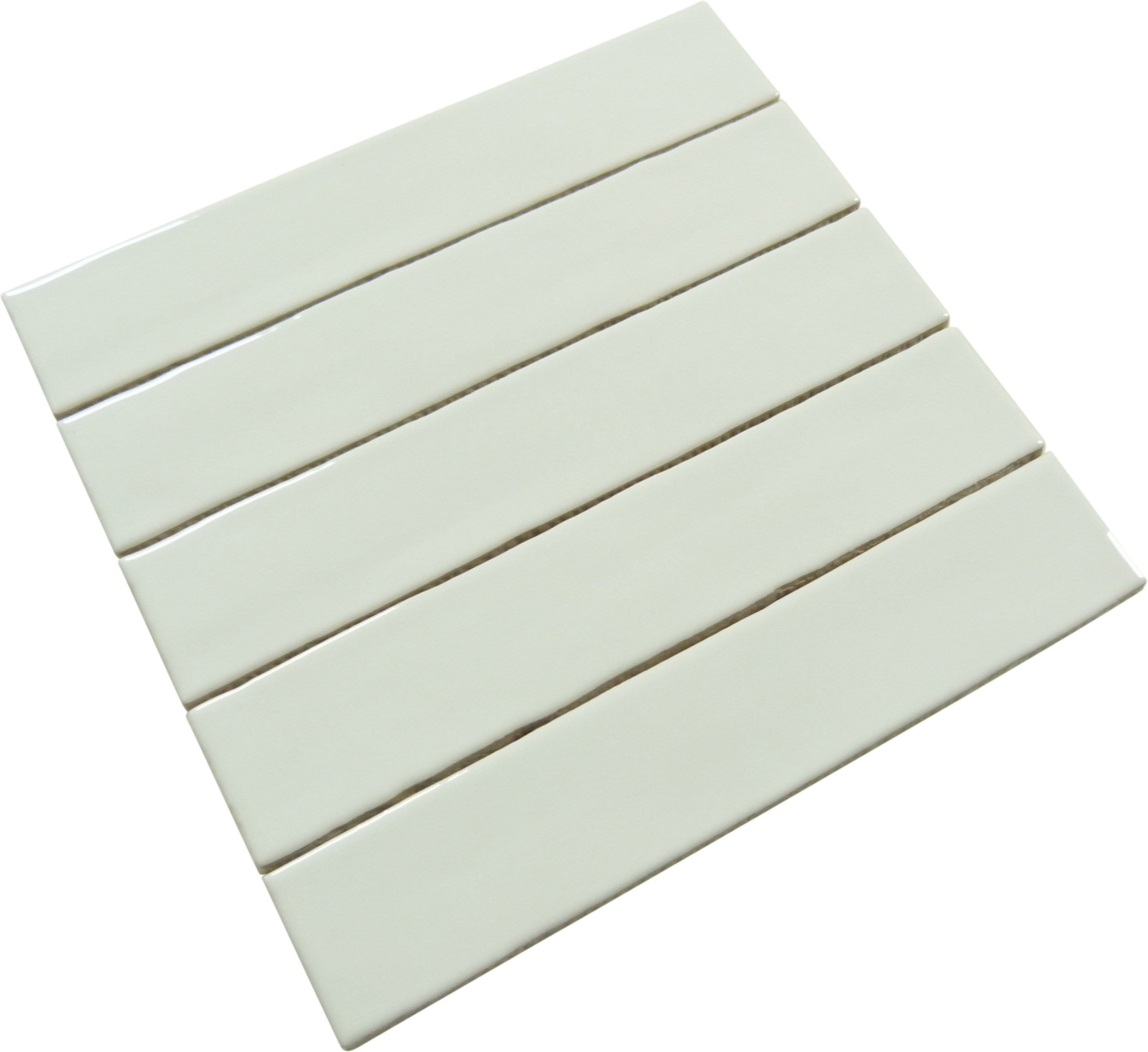 Quelline Striking Glare White 2" x 10" Glossy Ceramic Tile QEL1312