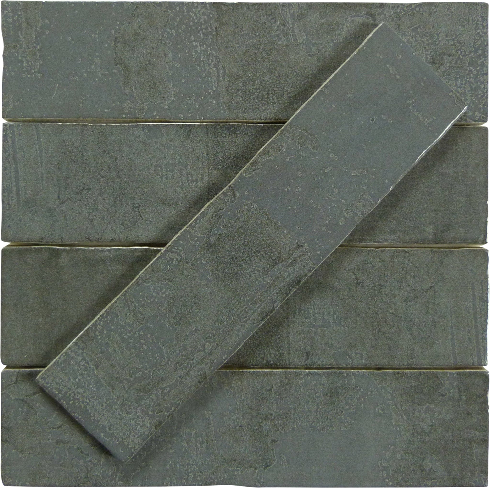 Rain Drops Raven Shower Grey 3x12 Glossy Ceramic Tile RD264