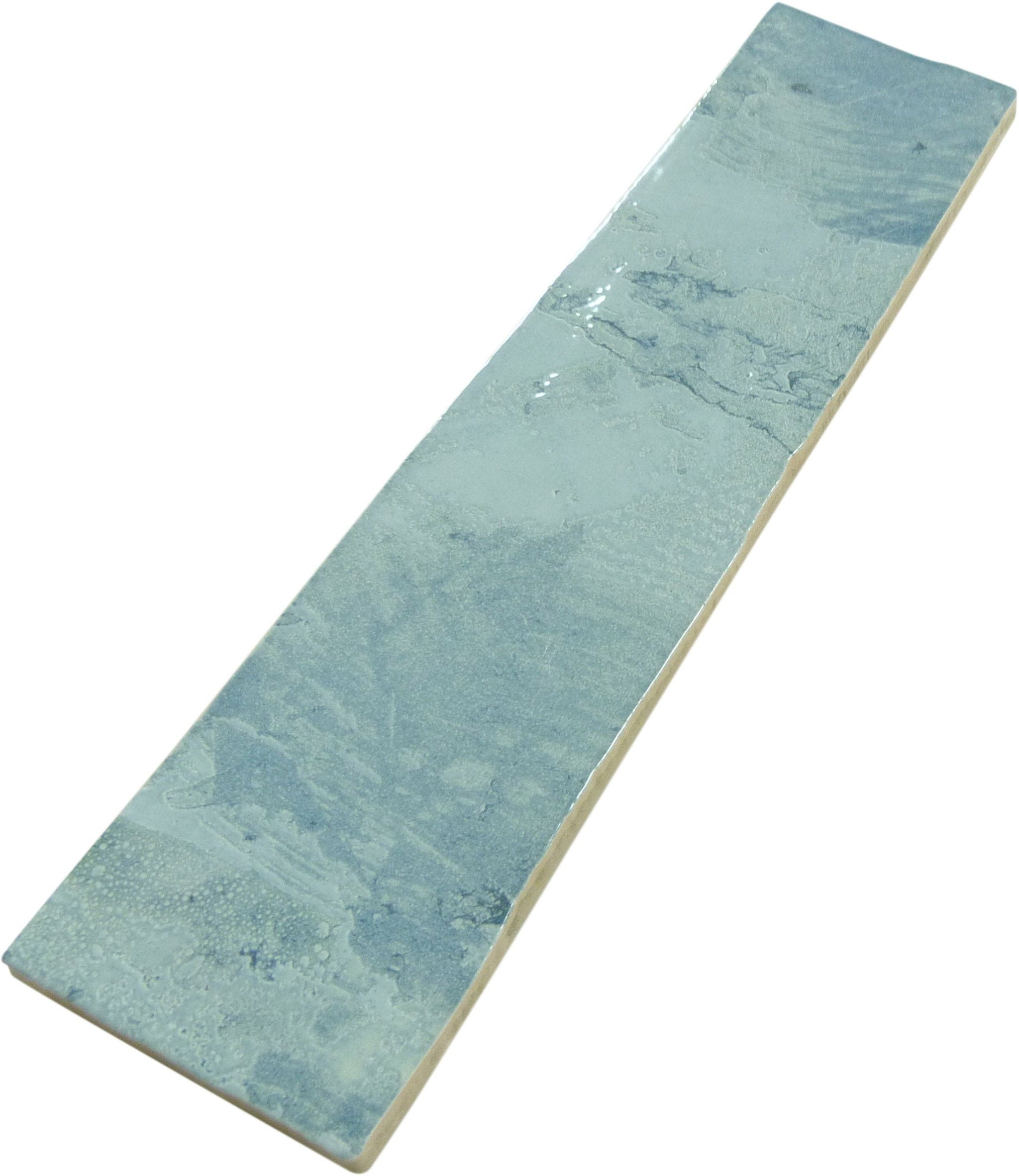 Rain Drops Teal Sky Blue 3x12 Glossy Ceramic Tile RD263