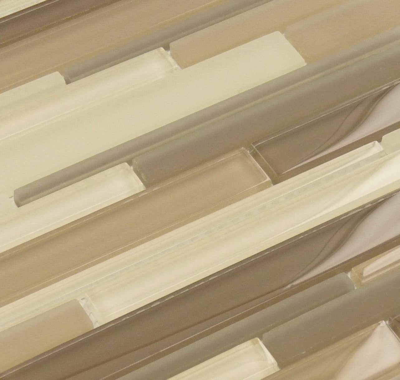 Random Bricks Brown Glass Tile Glossy Frosted CNB-31