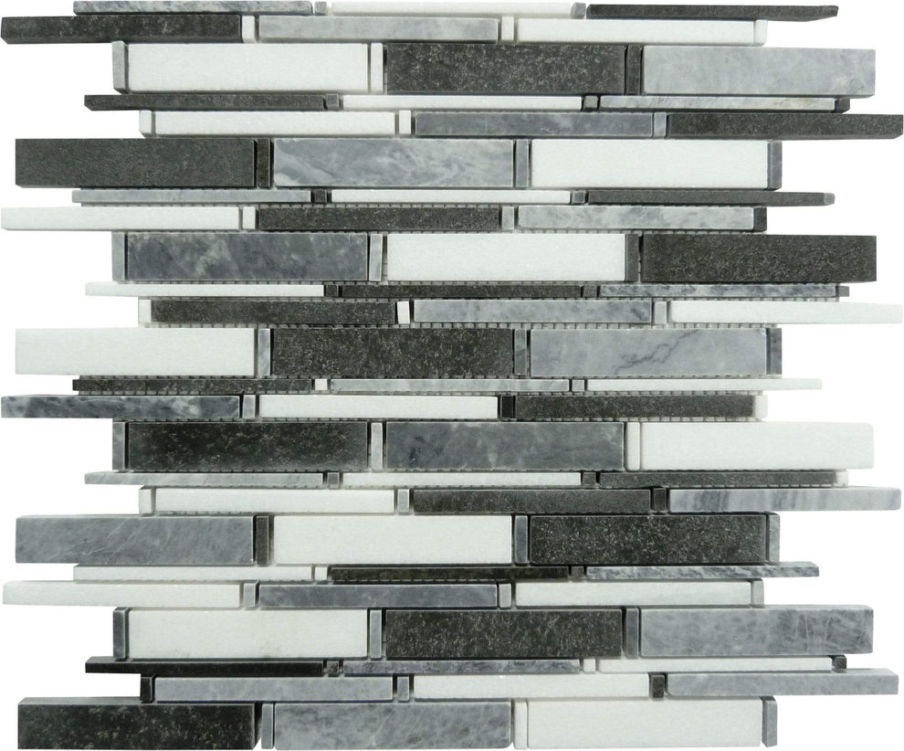 Random Bricks Grey Stone Tile Polished CS-93