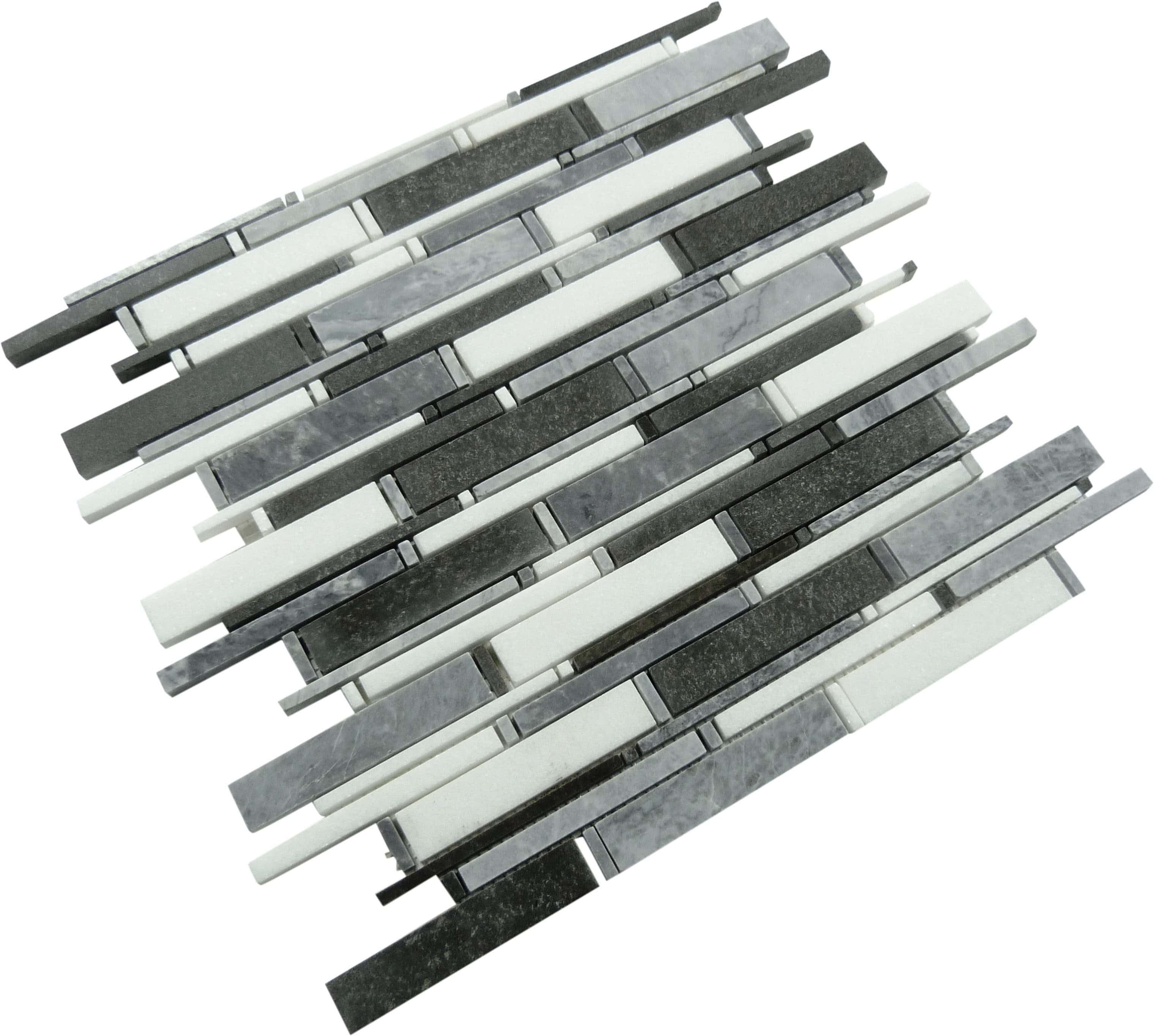 Random Bricks Grey Stone Tile Polished CS-93